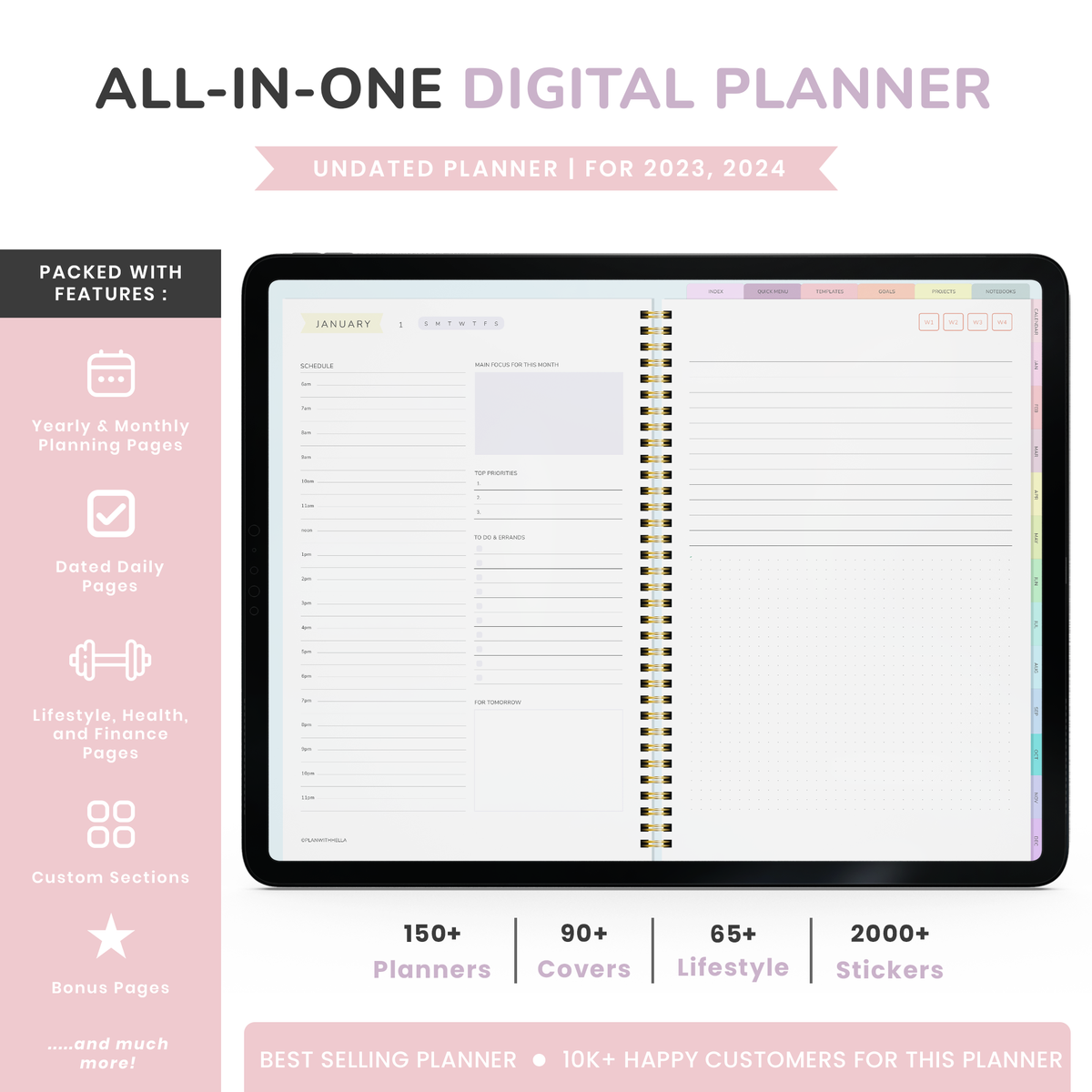 Digital Planner, Goodnotes Planner, iPad Planner, Notability Planner ...