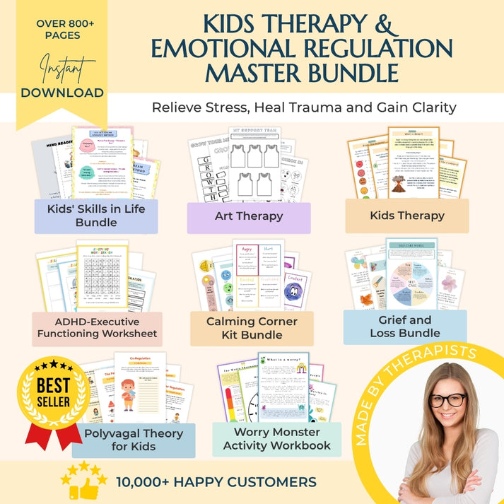 Therapy Bundle for Kids – Emotional Regulation, ADHD, SEL Tools ...