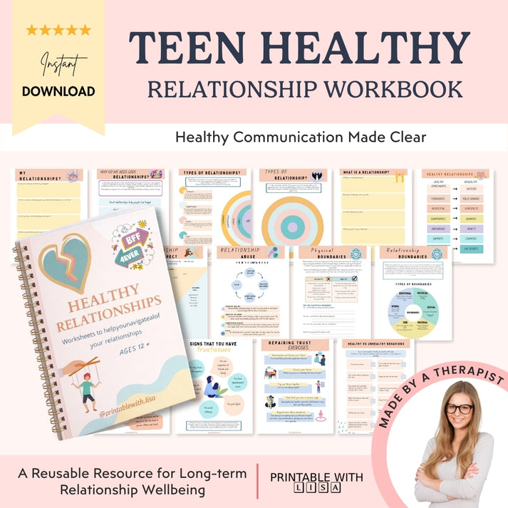 Teen Healthy Relationship Workbook | Communication & Boundaries Guide ...
