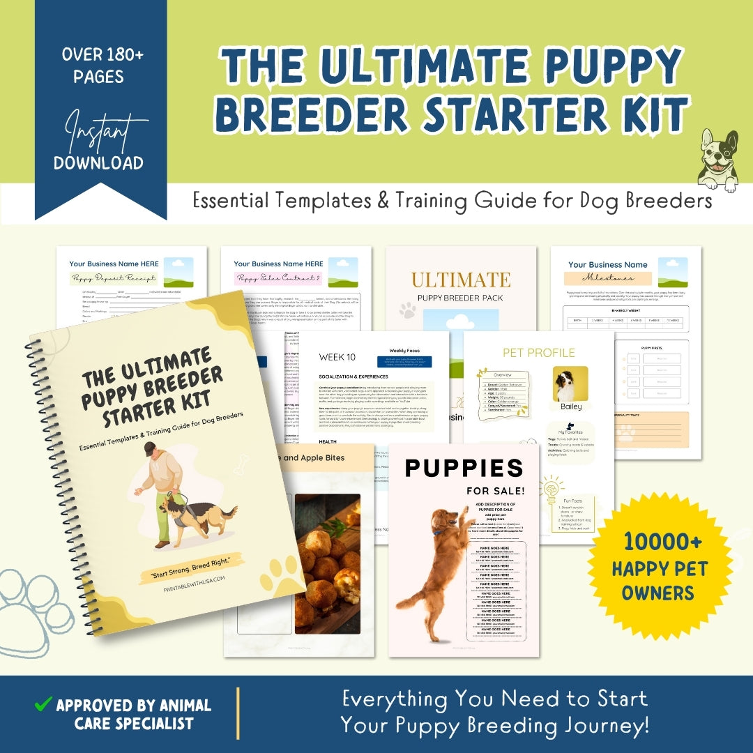The Ultimate Puppy Breeder Starter Kit – Templates & Training Tools ...