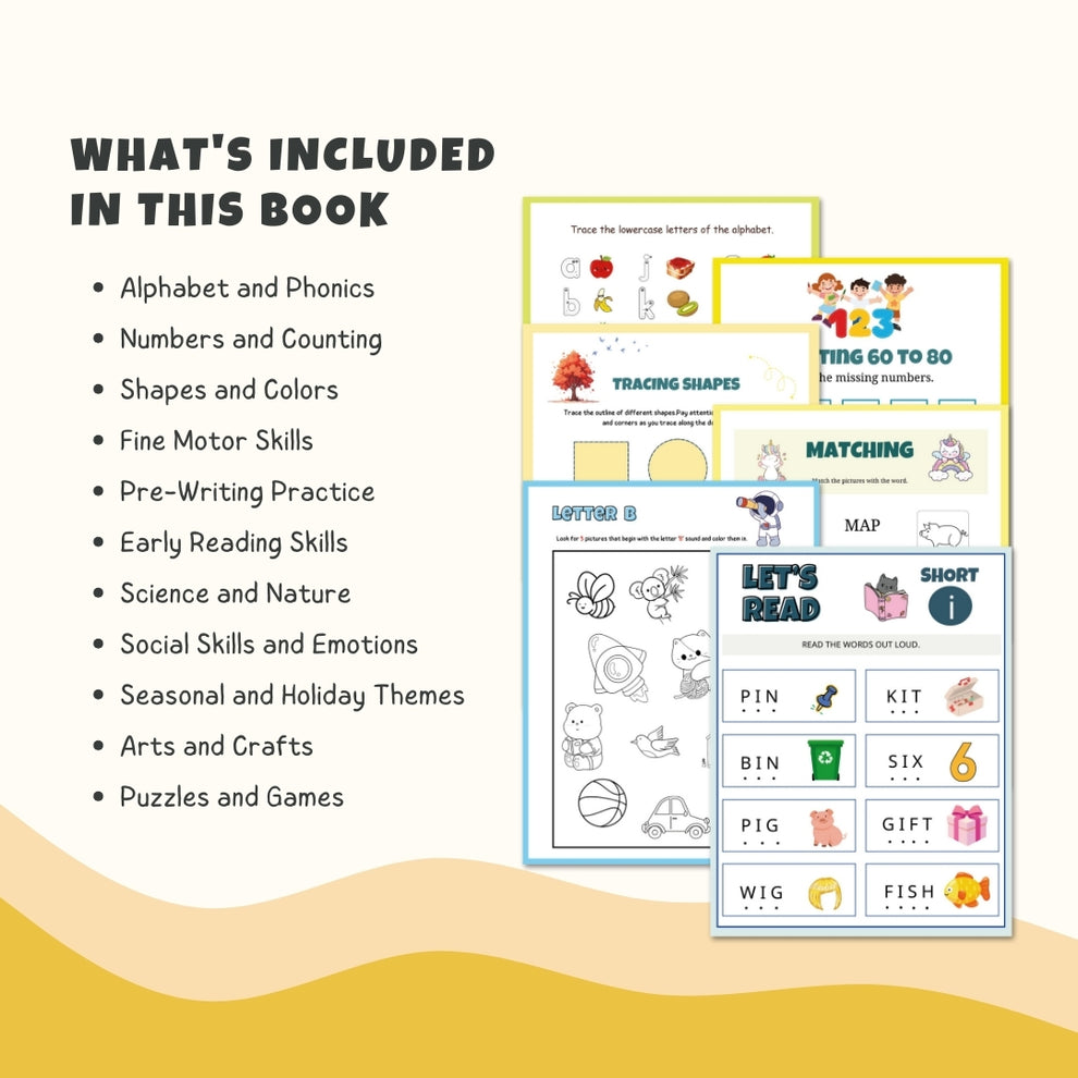 Homeschool Kindergarten Busy Book | 200+ Preschool & Toddler Worksheet ...