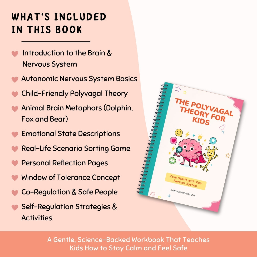 The Polyvagal Theory for Kids | Nervous System Regulation Workbook ...