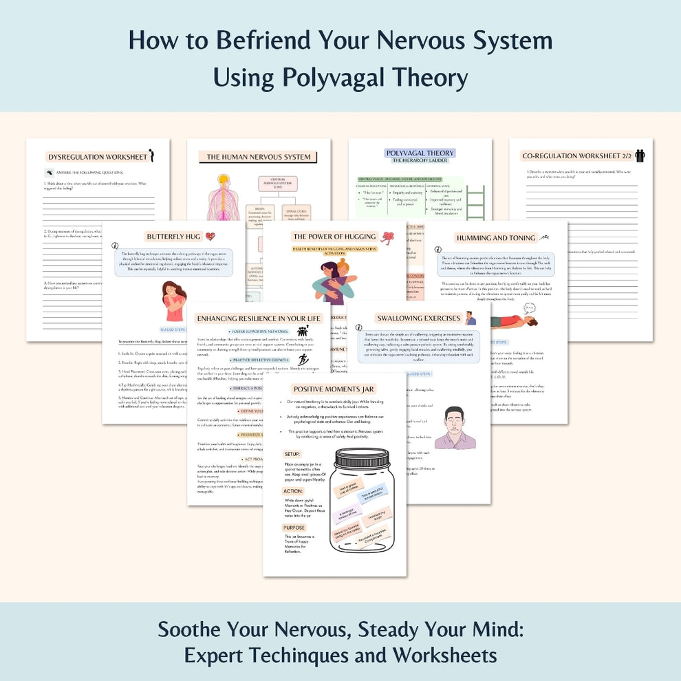 Nervous System Regulation Workbook, Somatic Exercise Polyvagal Theory – PRINTABLE WITH Lisa