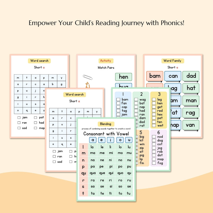Phonics Workbook for Kids – Learn to Read Activity Book – PRINTABLE ...