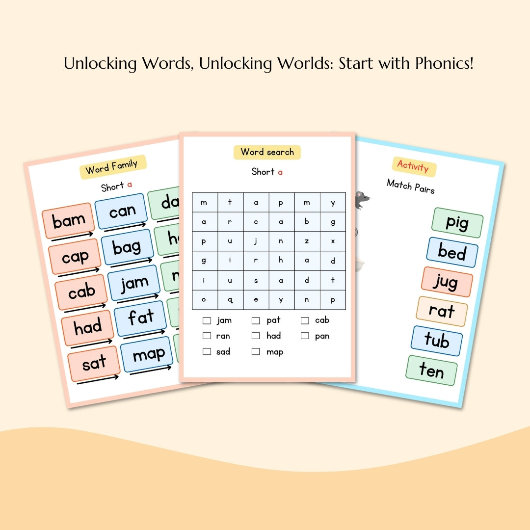 Phonics Workbook for Kids – Learn to Read Activity Book – PRINTABLE ...