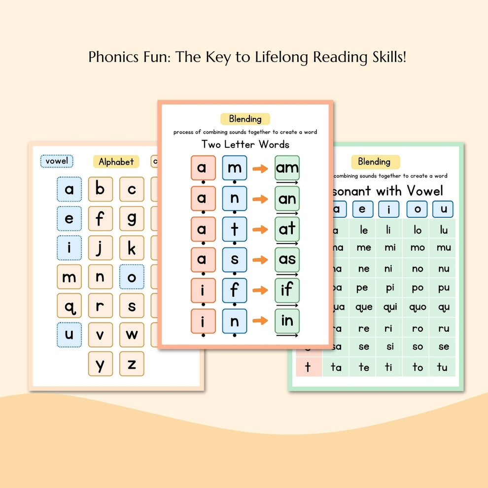 Phonics Workbook for Kids – Learn to Read Activity Book – PRINTABLE ...