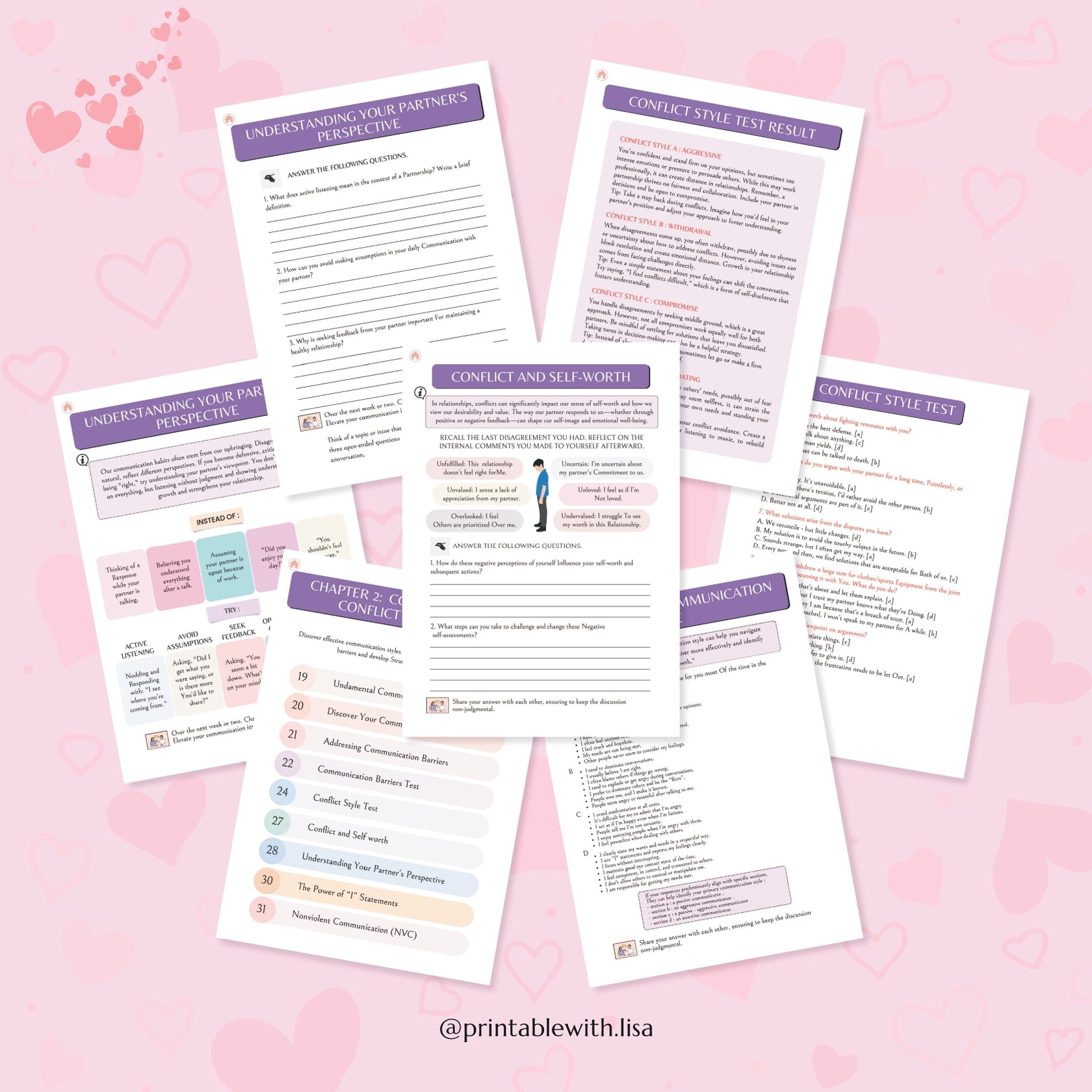 Couples Workbook – Worksheets for Trust, Communication & Intimacy ...