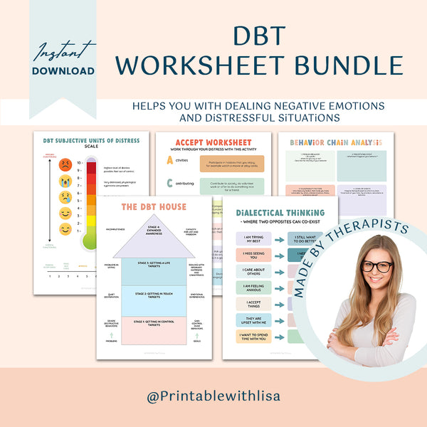 DBT Mega Bundle – Printable Worksheets, Flash Cards & Therapy Tools ...
