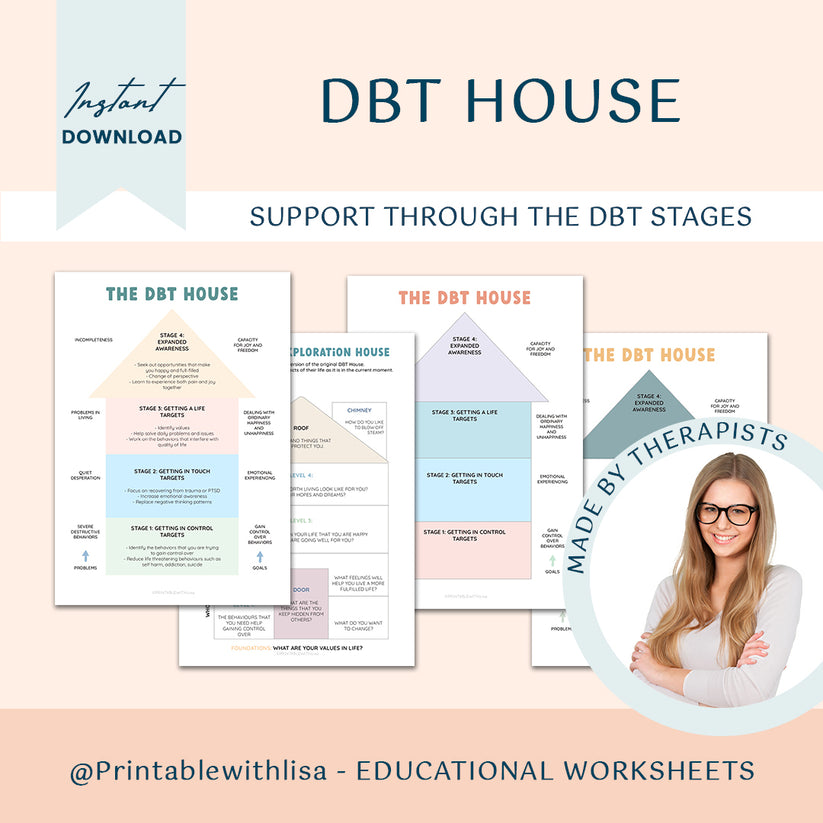 DBT Mega Bundle – Printable Worksheets, Flash Cards & Therapy Tools ...