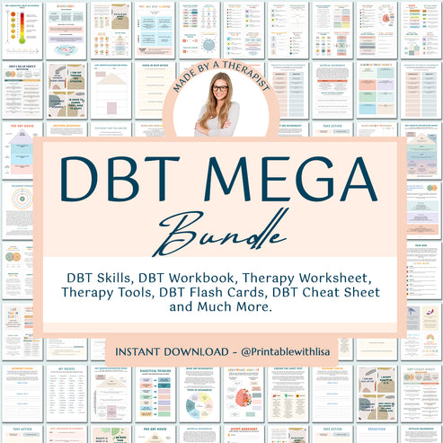 DBT Mega Bundle – Printable Worksheets, Flash Cards & Therapy Tools ...