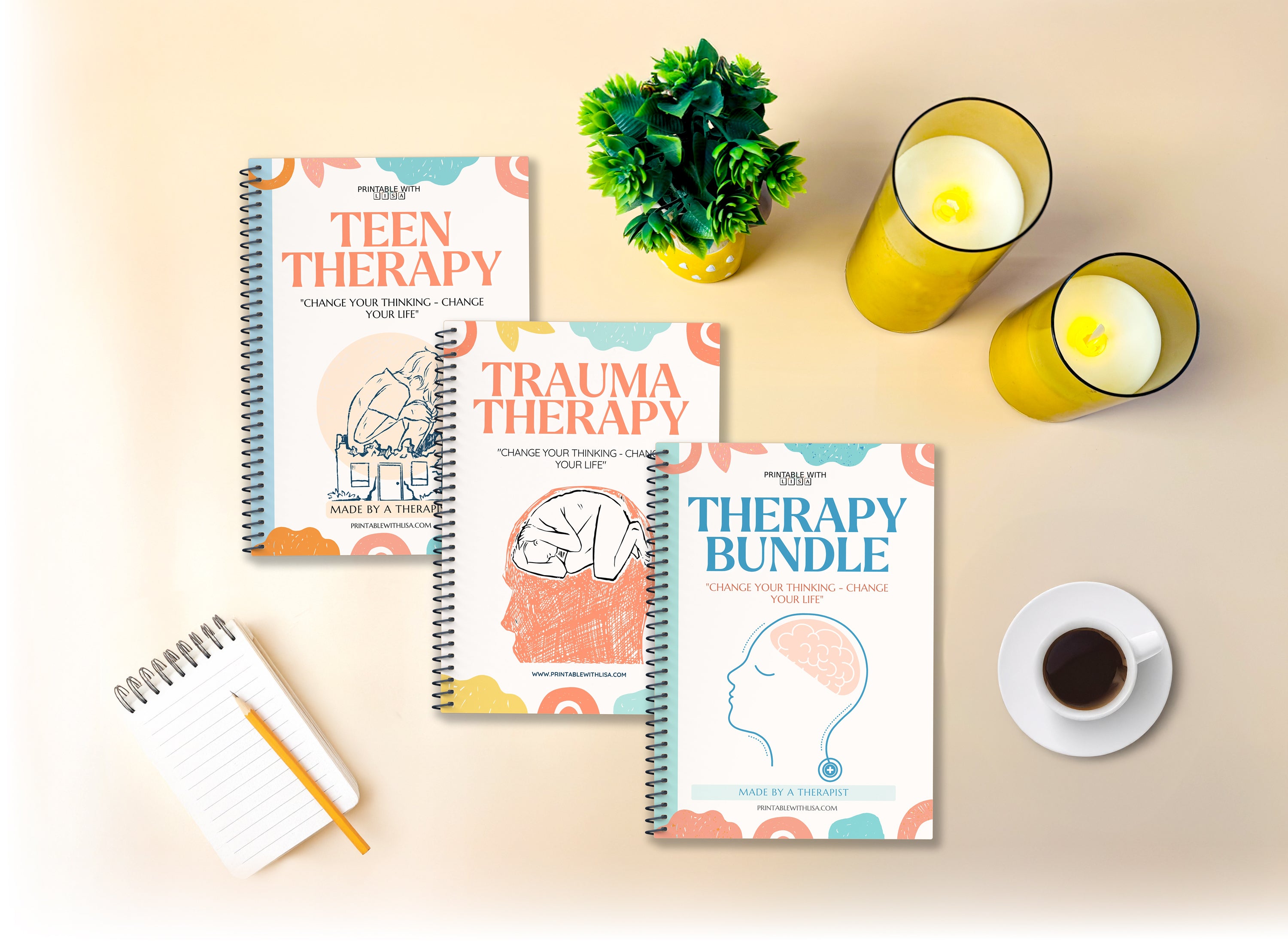 Printable With Lisa: Wellness Journals, Therapy Worksheets, Kids Books ...