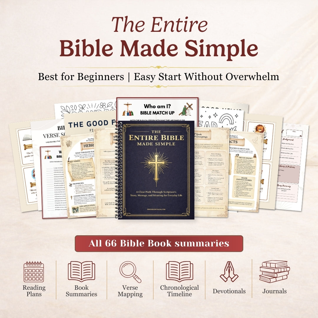 The Entire Bible Made Simple – 400+ Page Bible Study Bundle – PRINTABLE ...