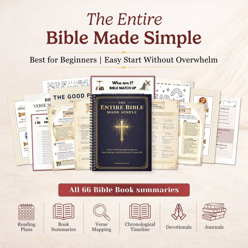 The Entire Bible Made Simple – 400+ Page Bible Study Bundle – PRINTABLE ...