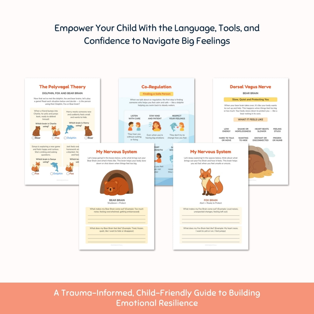 The Polyvagal Theory for Kids | Nervous System Regulation Workbook ...