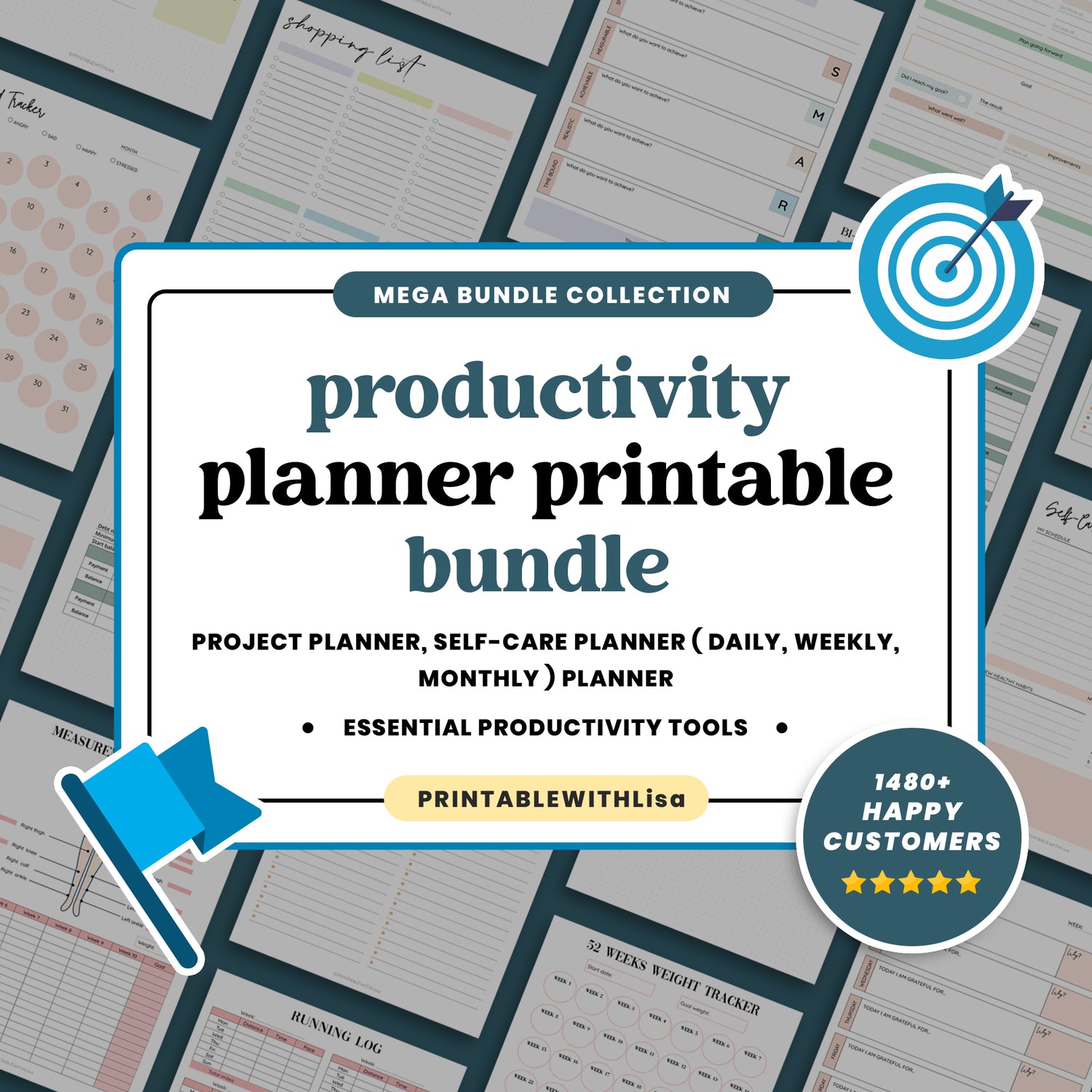 Productivity Planner Bundle – Daily, Weekly & Monthly Printable Kit ...