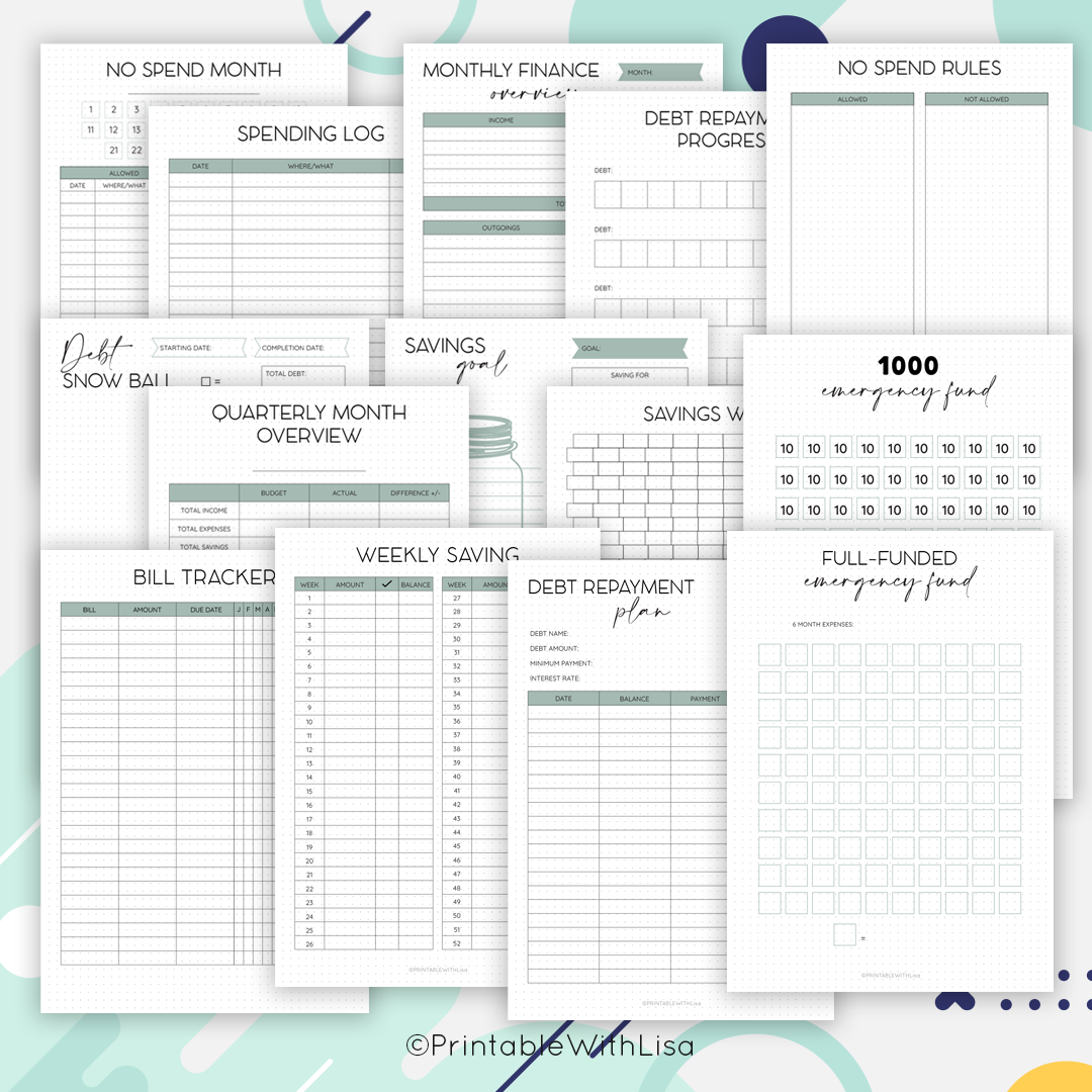 Printable Finance Bullet Journal | Budget, Savings & Debt Tracker ...
