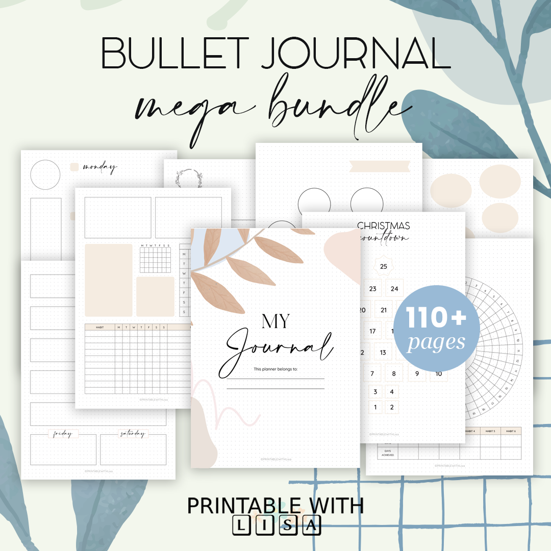 Bullet Journal Printables - Mega Bundle – PRINTABLE WITH Lisa