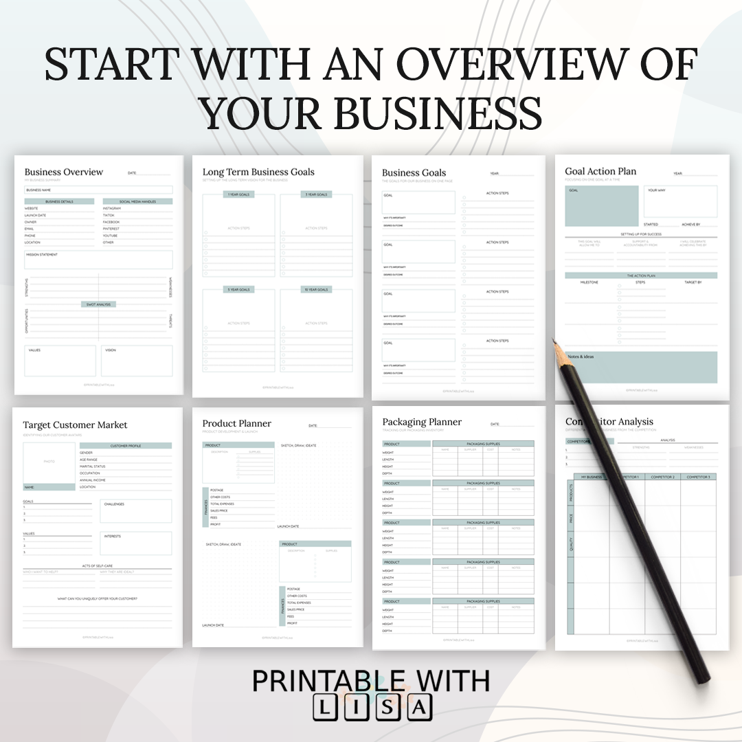 Business Planner Printable BUNDLE, Small Business Planner – PRINTABLE ...