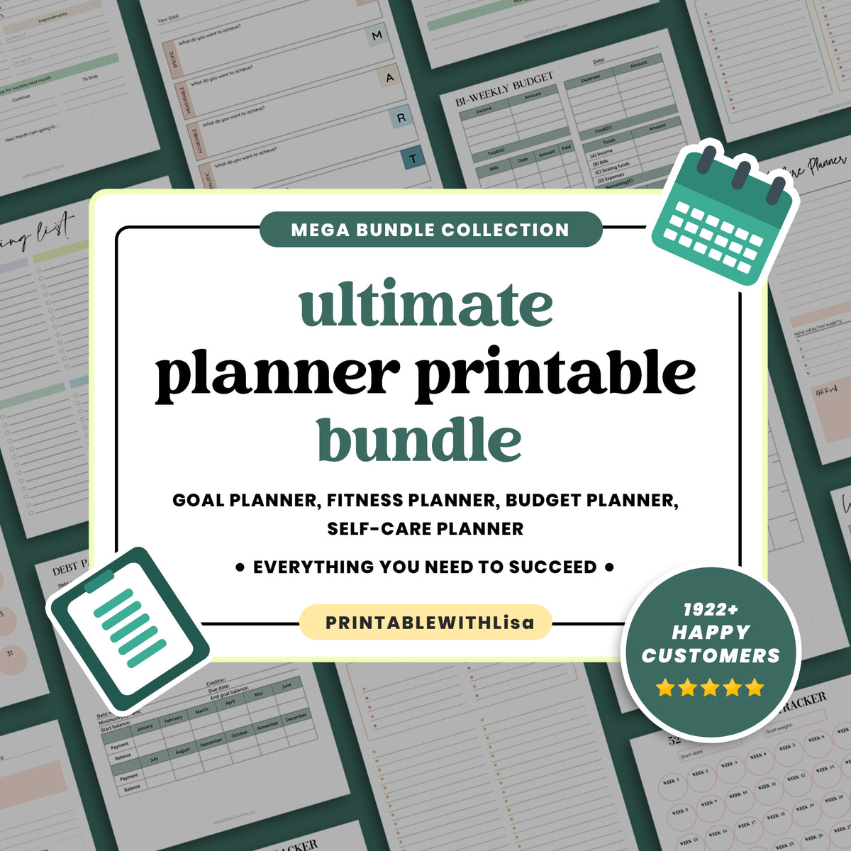 Ultimate Planner Printable Bundle - PRINTABLEWITHLisa – PRINTABLE WITH Lisa